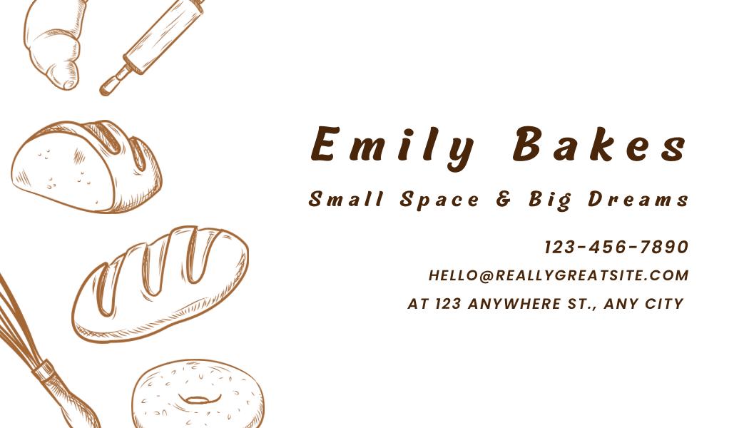 Micro Bakery Business Card, Home Bakery, Business Card Templates ...