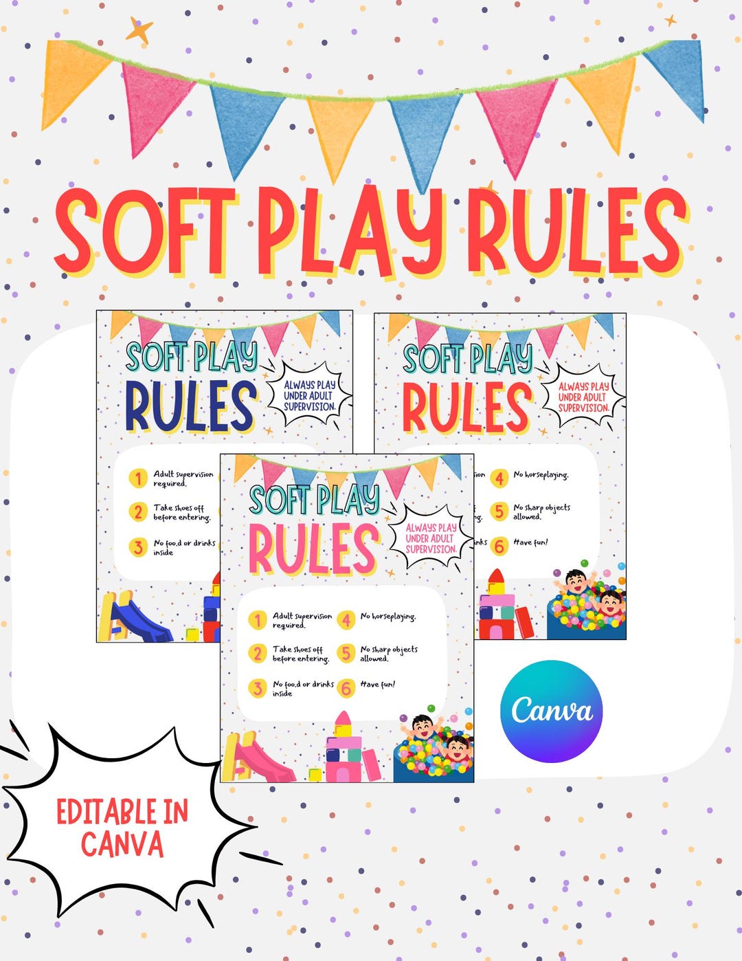 Soft Play Rules Sign, Soft Play Equipment, Rental, Toddler Foam Soft ...