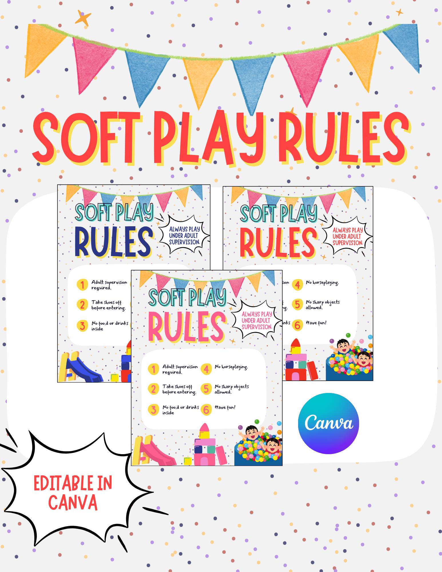 Soft Play Rules Sign, Soft Play Equipment, Rental, Toddler Foam Soft ...