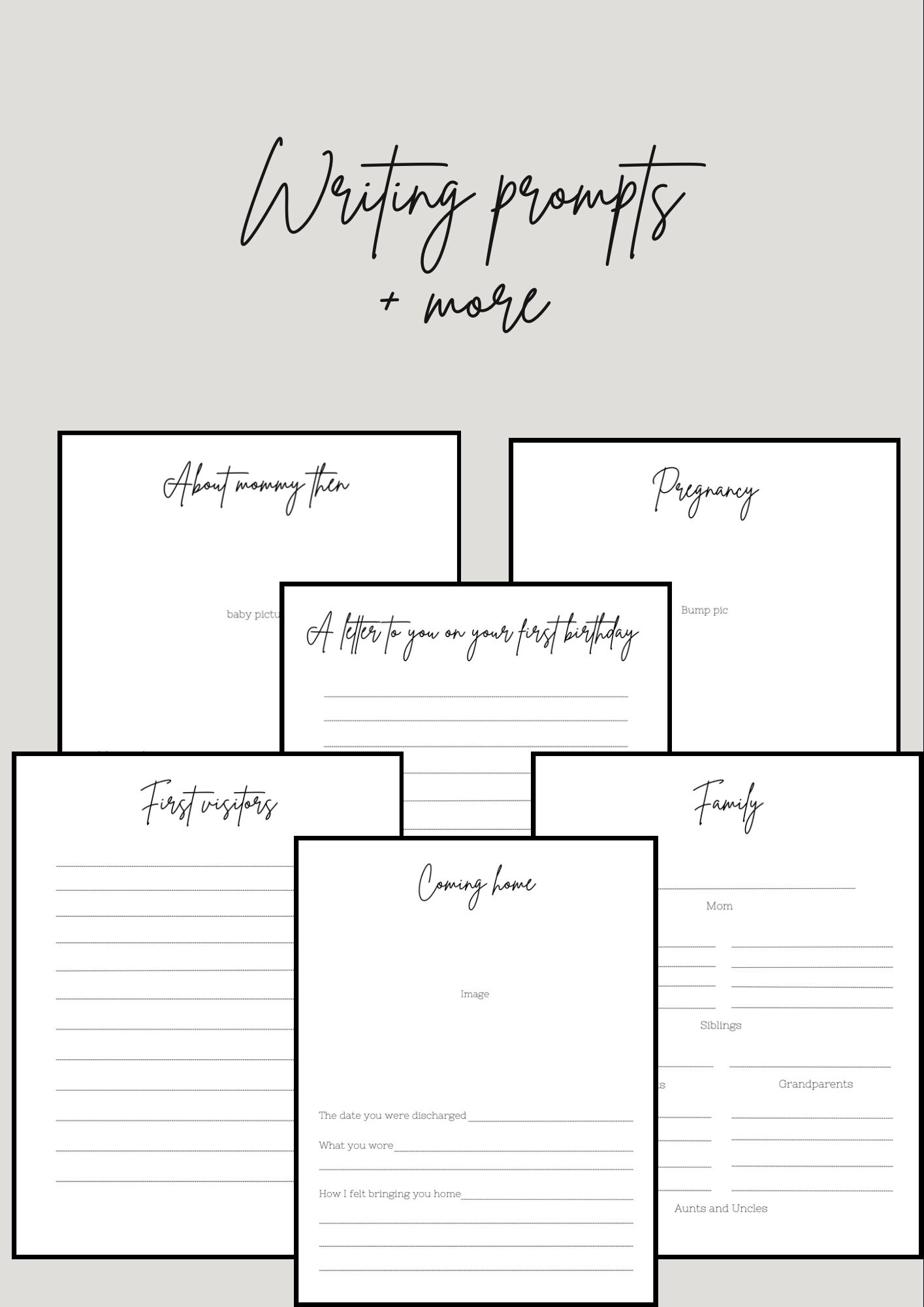 Single Mom Baby Book, Printable, Digital Download Baby Book, Keepsake ...