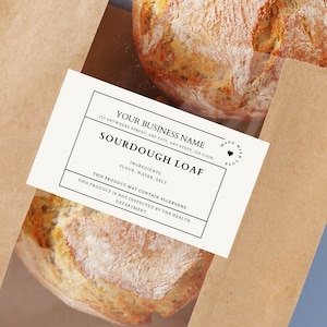 Cottage Food Label Template, Farmers Market Baked Goods Tags ...