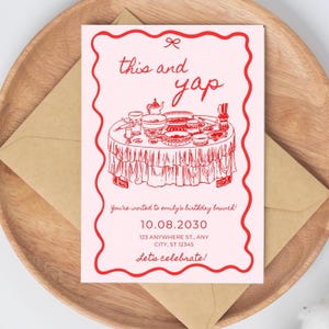 This and Yap Invite, Professional Yapper, Birthday Invite, Brunch ...