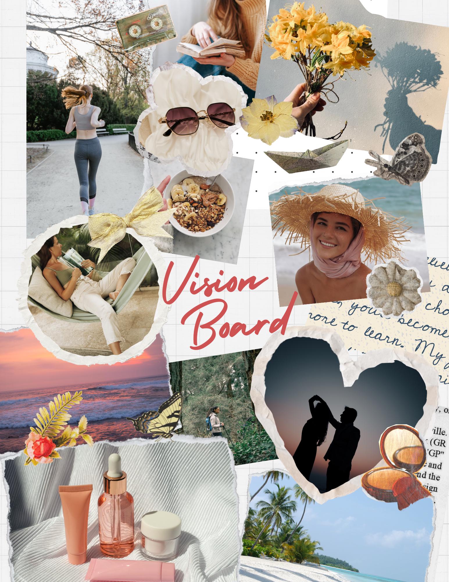 Vision Boards 2025, 2025 Vision Board Printables, Mood Board, New Year ...