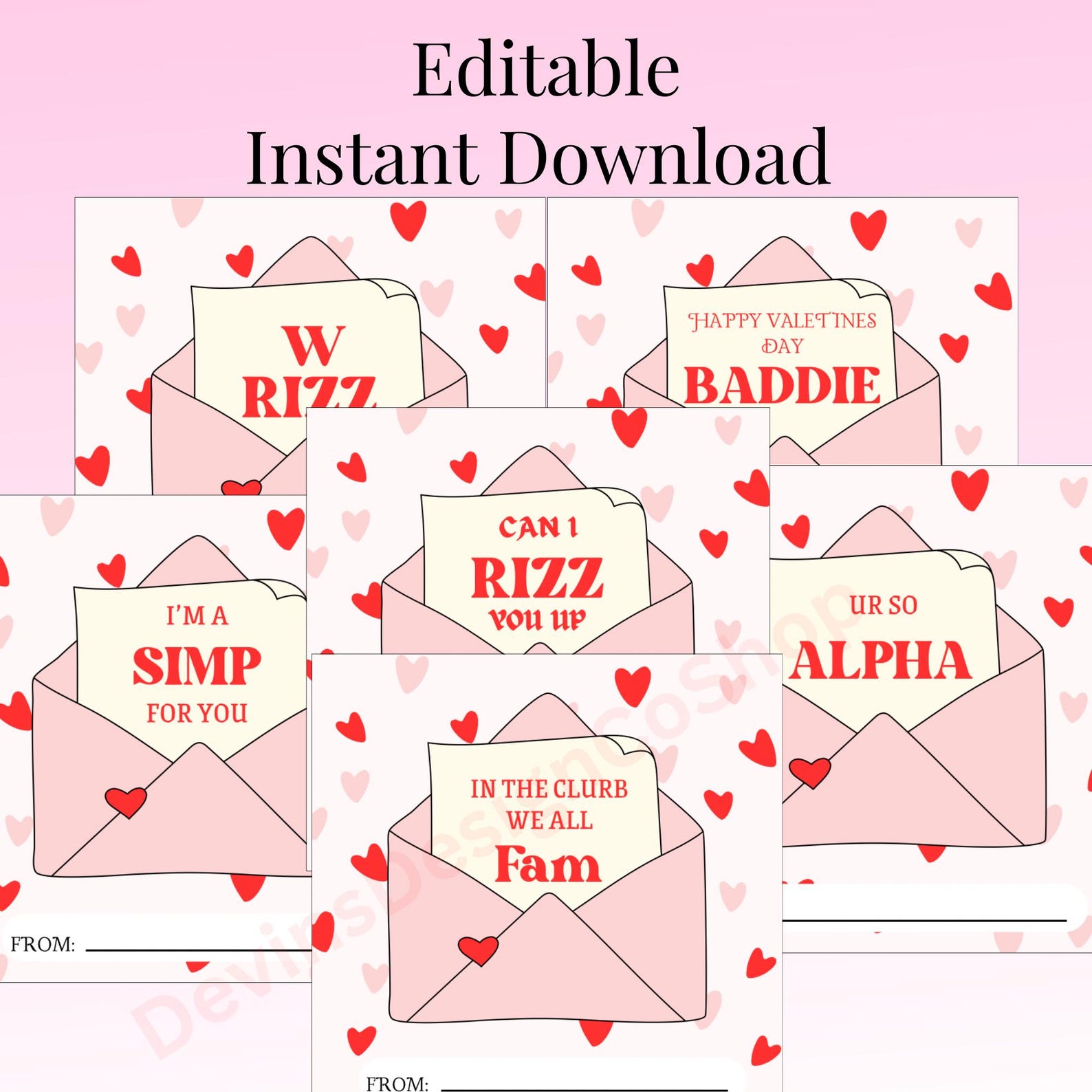Funny Valentine’s Day Cards, Gen Alpha Slang, Gen Z Valentine’s, Rizz ...