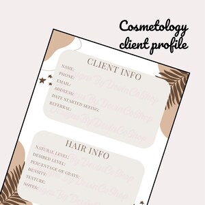 Cosmetology Client Book, Client Log, Hair Stylist Journal, Formula ...