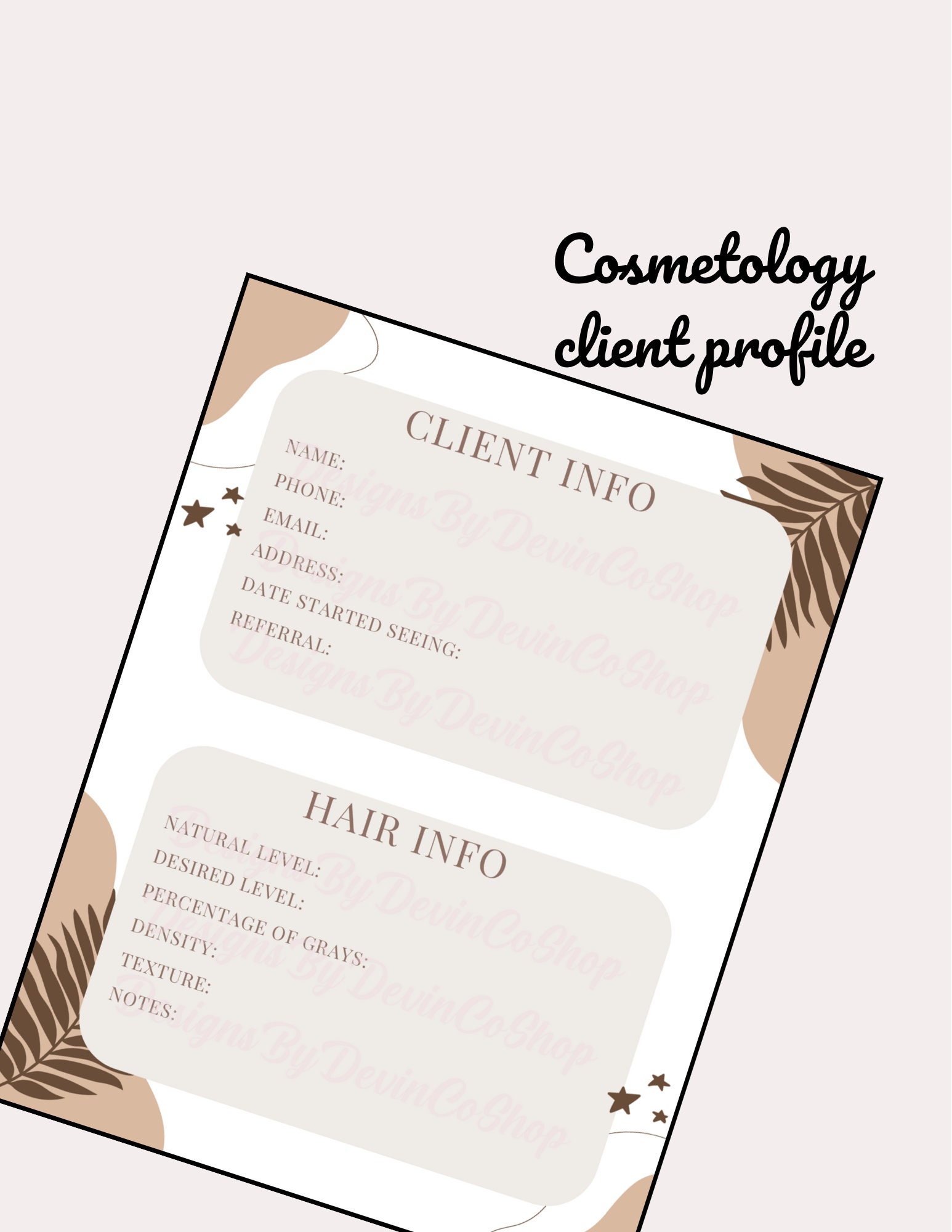 Cosmetology Client Book, Client Log, Hair Stylist Journal, Formula ...