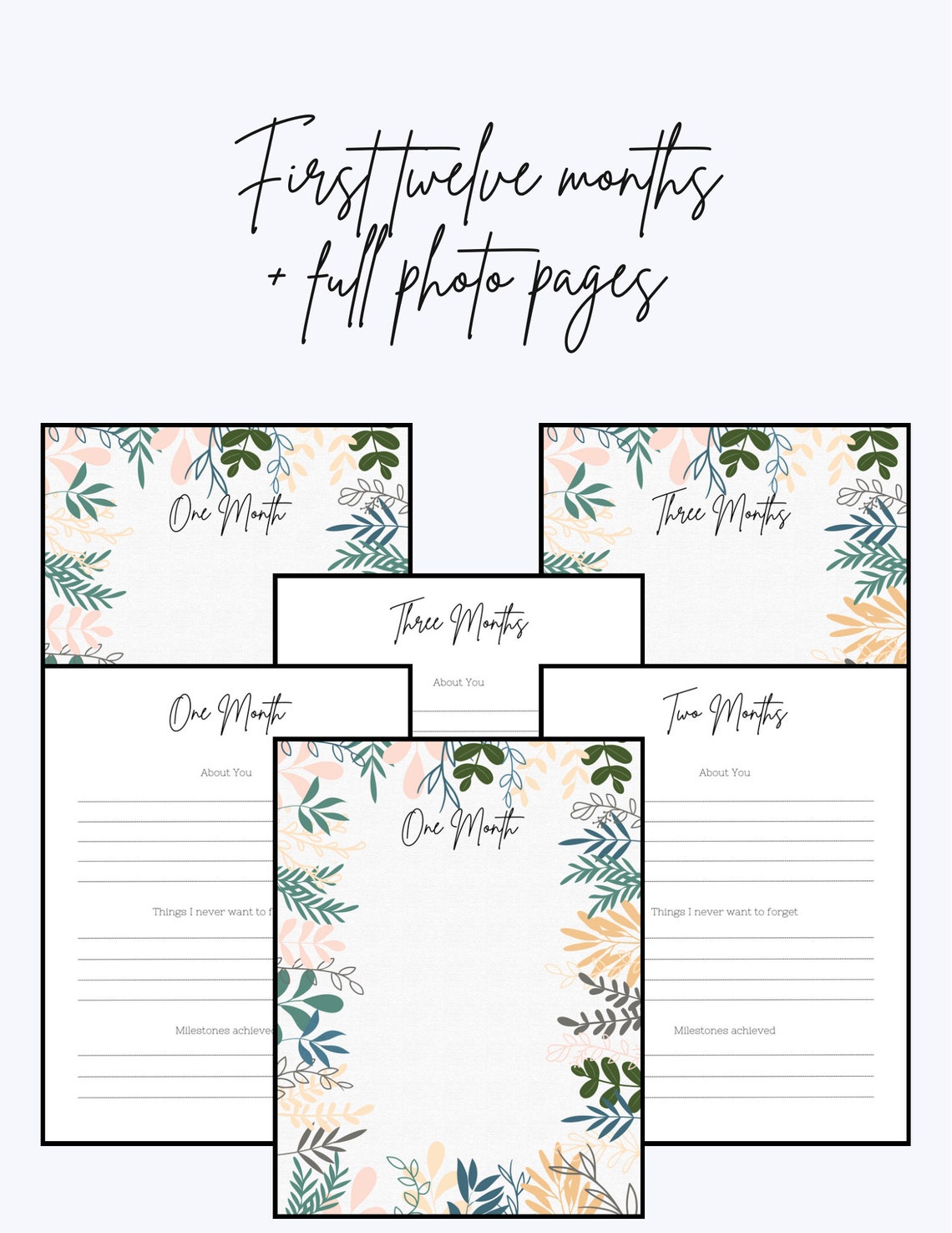 Single Mom Baby Book, Digital Download, Printable, Memory Book ...