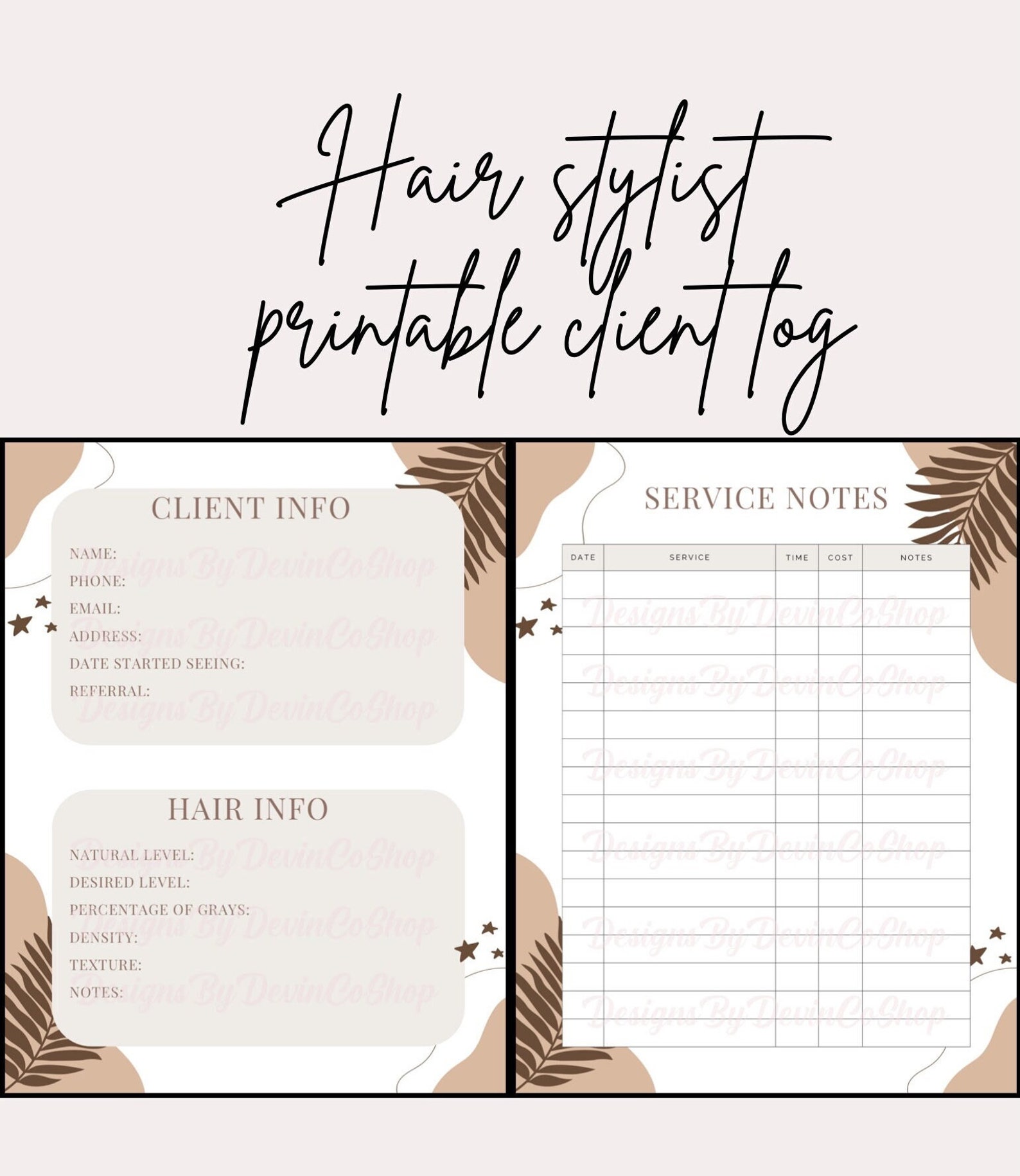 Cosmetology Client Book, Client Log, Hair Stylist Journal, Formula ...