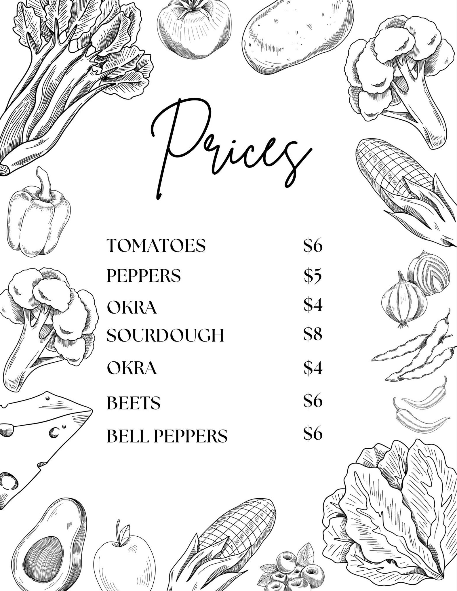 Farmstand Menu, Honor System Printable, Honor System Box, Farmers ...