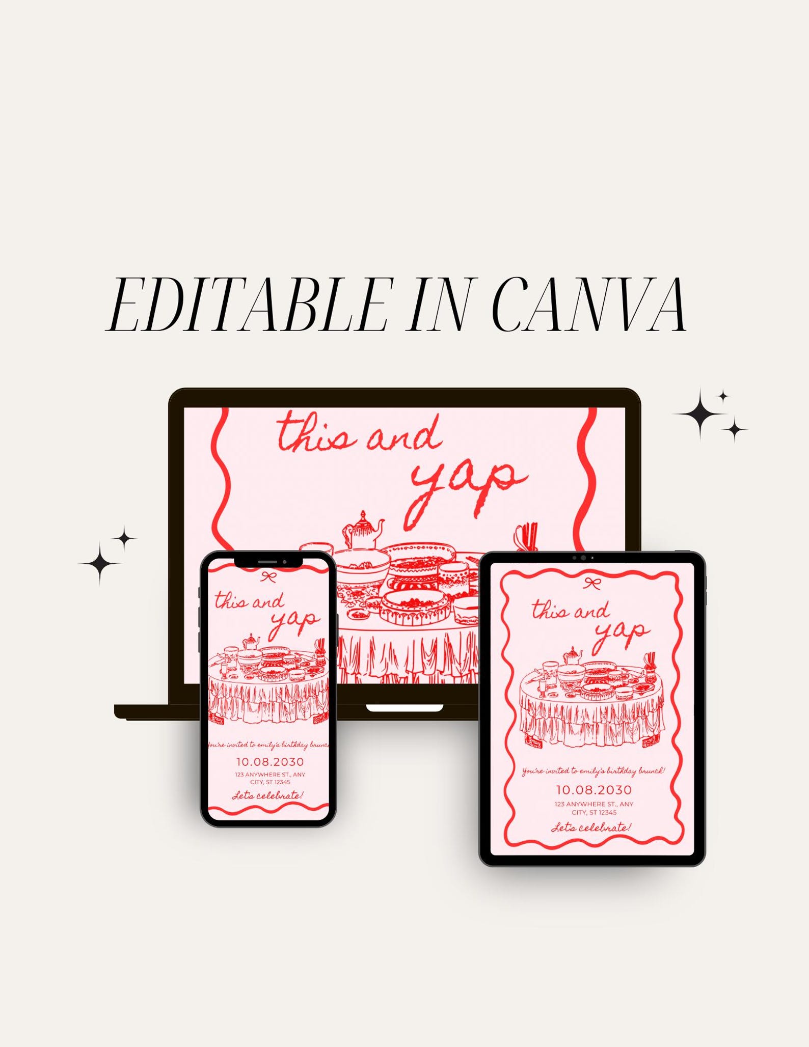 This and Yap Invite, Professional Yapper, Birthday Invite, Brunch ...