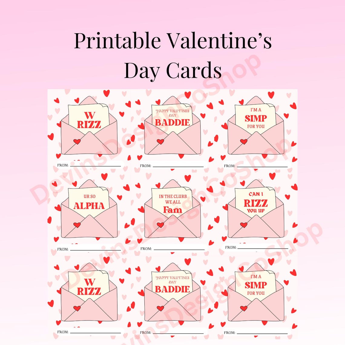 Funny Valentine’s Day Cards, Gen Alpha Slang, Gen Z Valentine’s, Rizz ...
