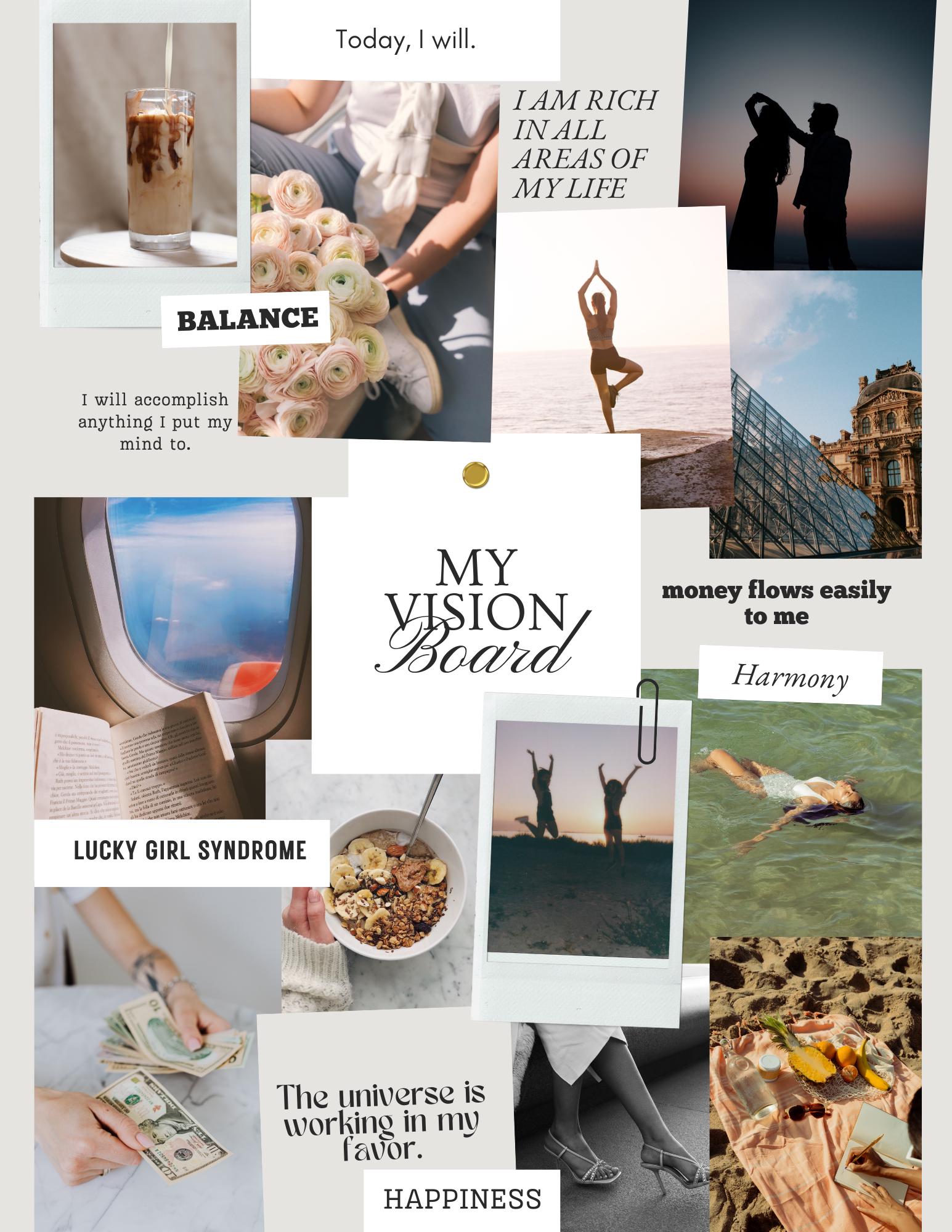 Vision Boards 2025, 2025 Vision Board Printables, Mood Board, New Year ...