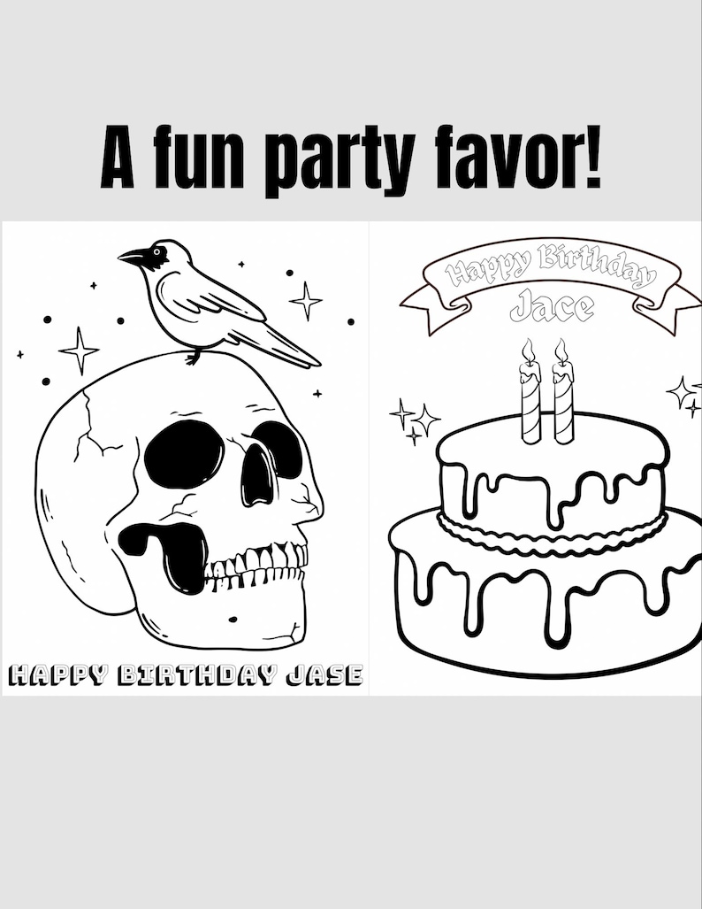 Bad TWO the Bone Coloring Sheet, Editable, Canva, 2nd Birthday Activity ...