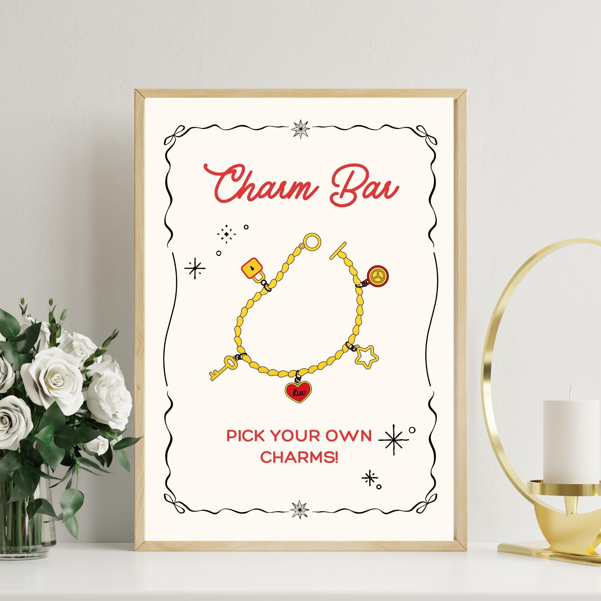 Charm Bar Sign, Charm Bar Signage, Directions, Simple Jewelry Design ...