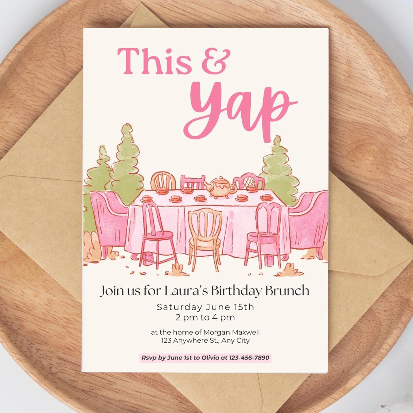 This and Yap Invite, Dinner Party, Brunch Invitation, Birthday Party ...