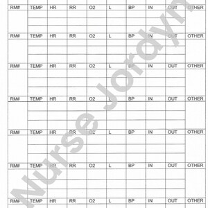 CNA Nursing Chart - Etsy