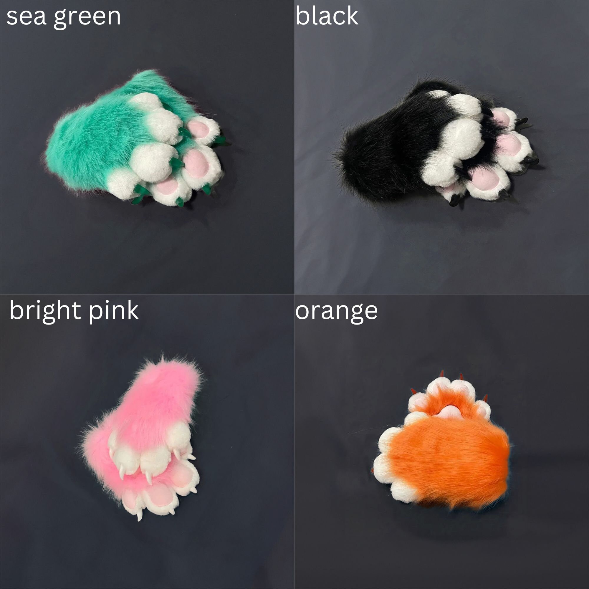 16 colores Patas peludas Patas de traje de piel esponjosas Patas de lobo Kemono Patas de gato de ...