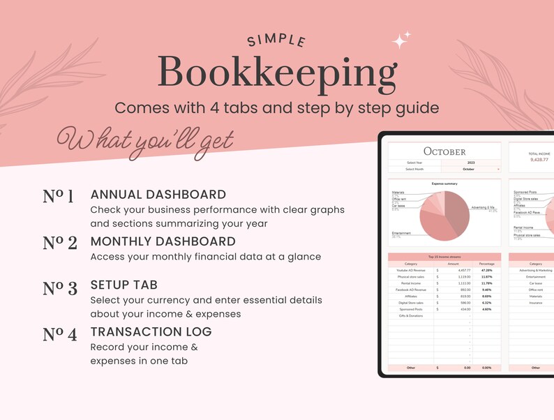 Small Business Bookkeeping Template: Google Sheets Income & Expense ...