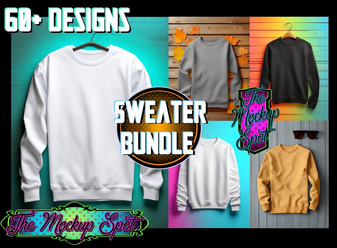 60 Sweater Mockup Bundle Mockups for Sweaters - Etsy