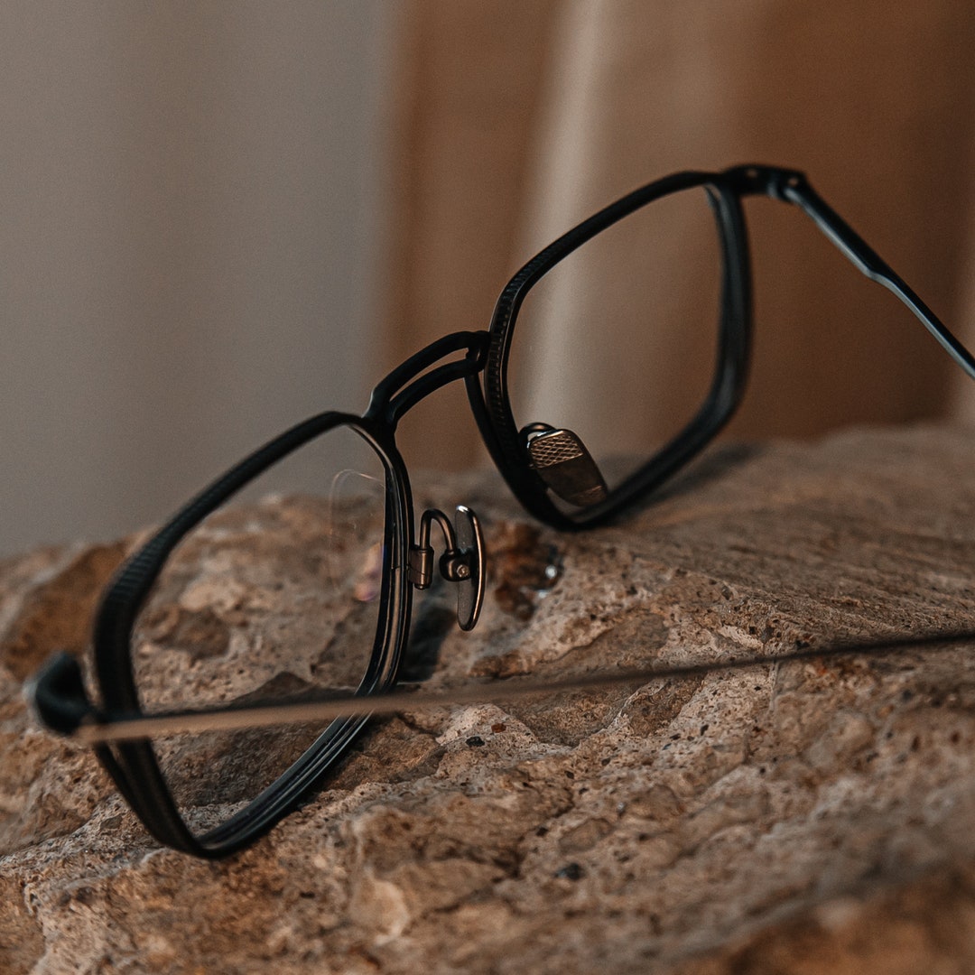 Thick Black Rectangle Glasses Frames Handcrafted Titanium Frames - Etsy