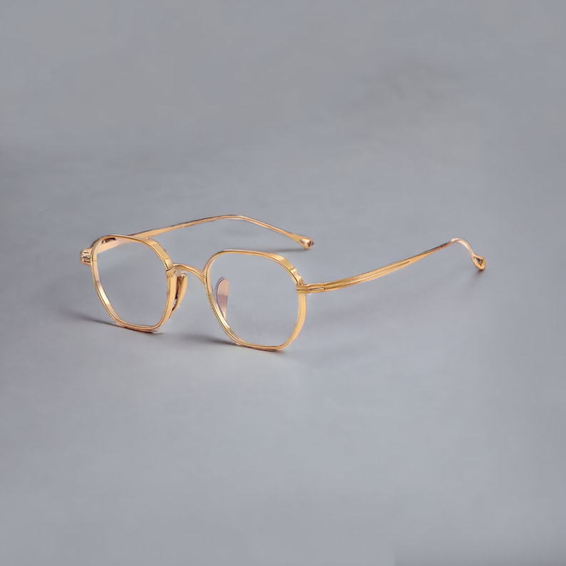 Handcrafted Pure Titanium Square Eyeglasses Frame Men and Women, Black ...