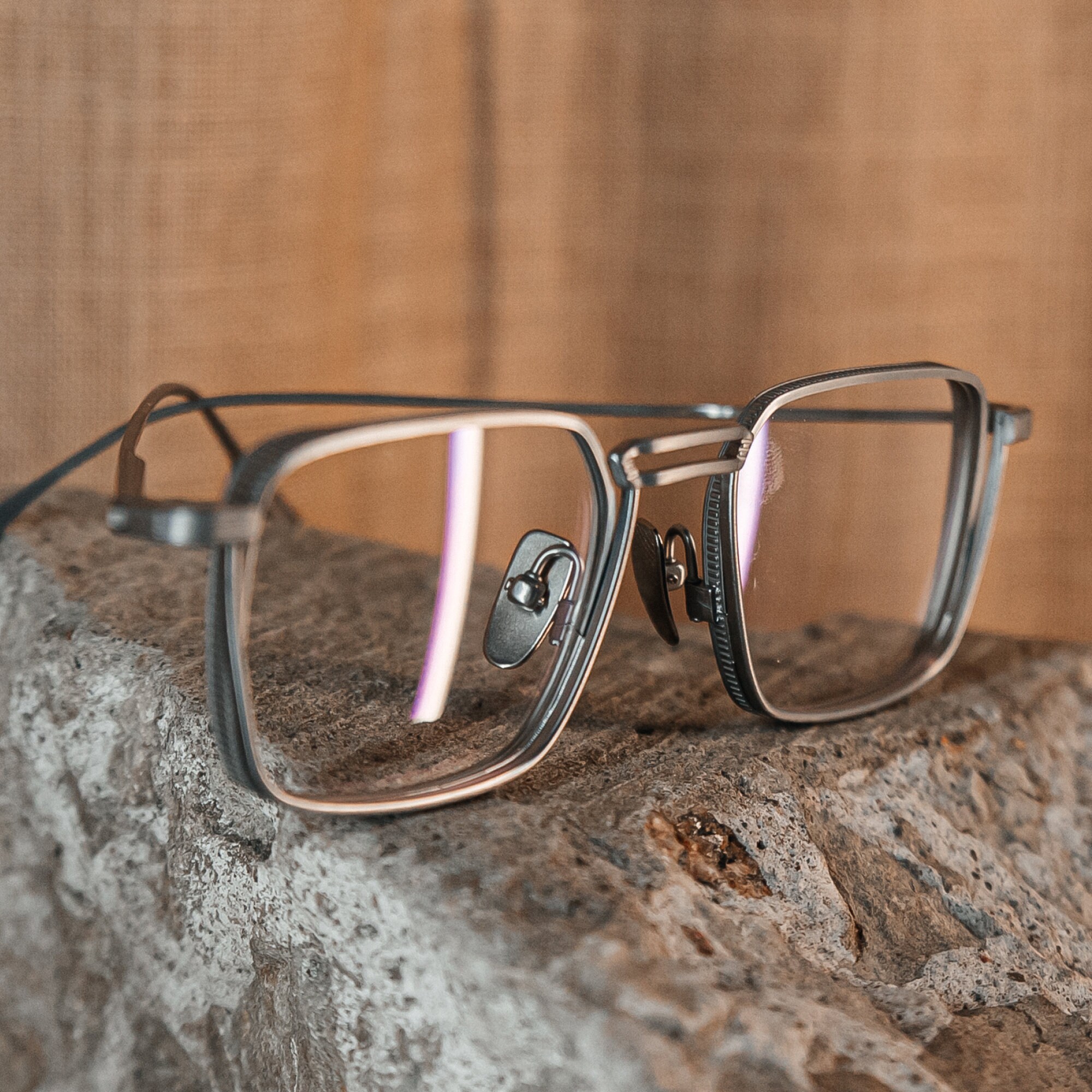 Thick Black Rectangle Glasses Frames Handcrafted Titanium Frames - Etsy
