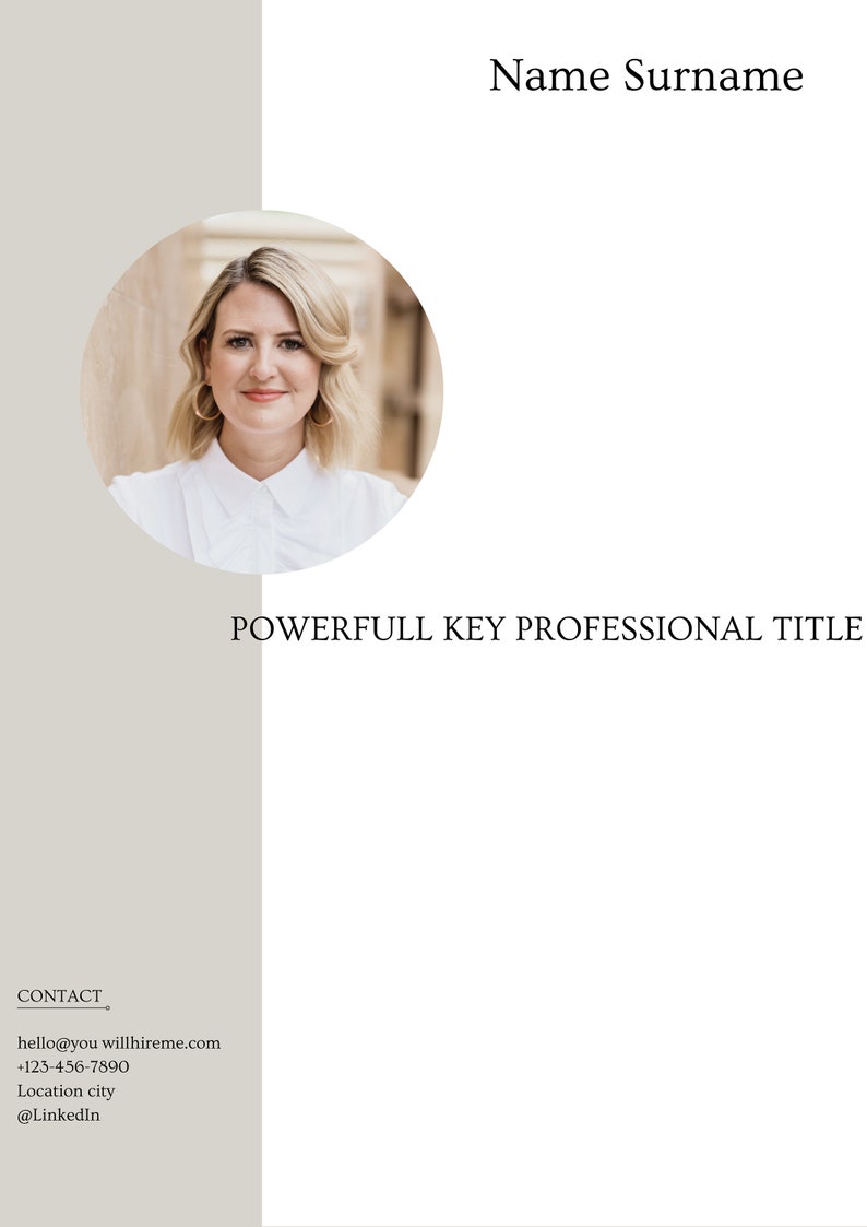 Tailor-made Resume / CV Templates / Proven Results - Etsy