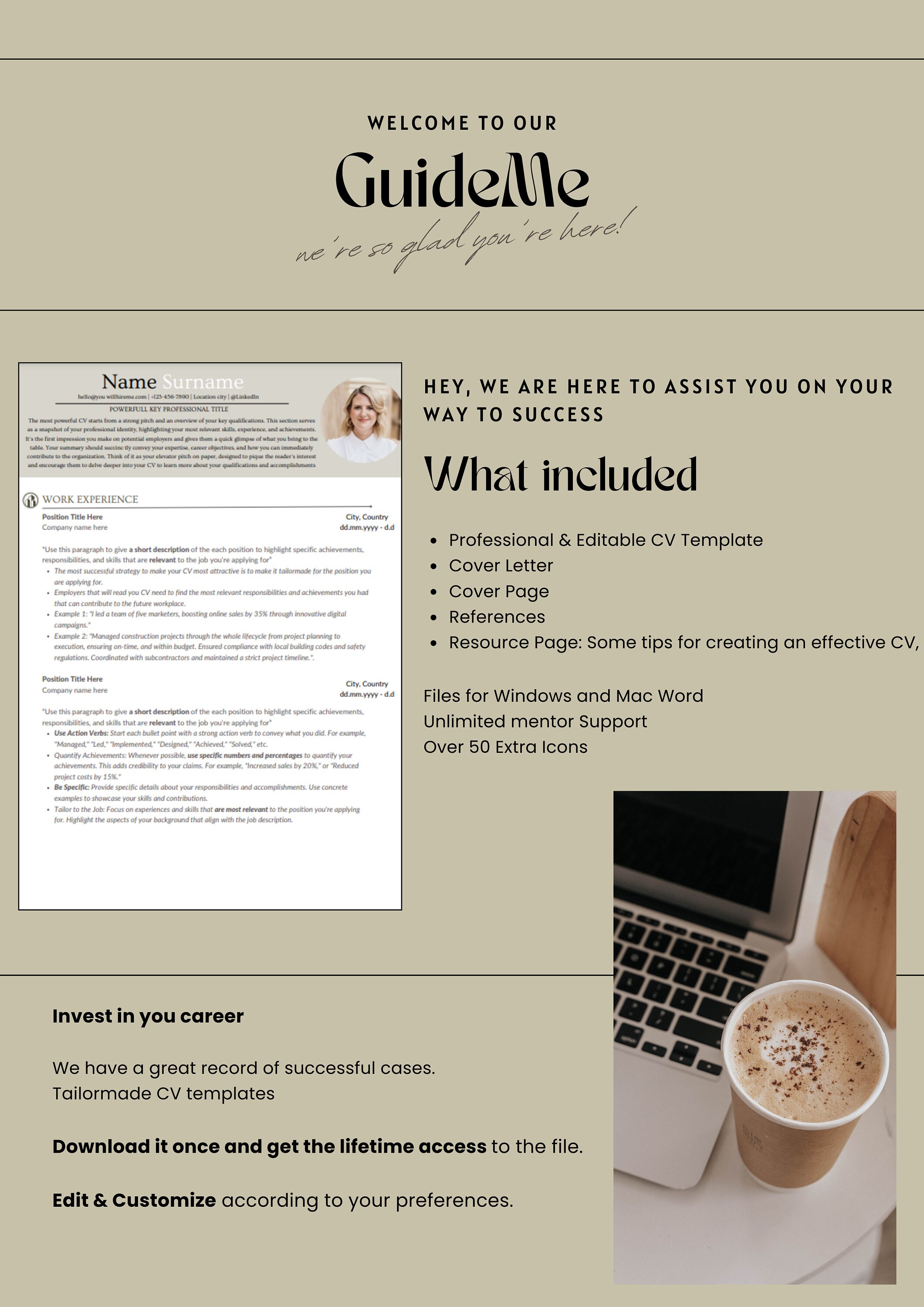 Tailor-made Resume / CV Templates / Proven Results - Etsy