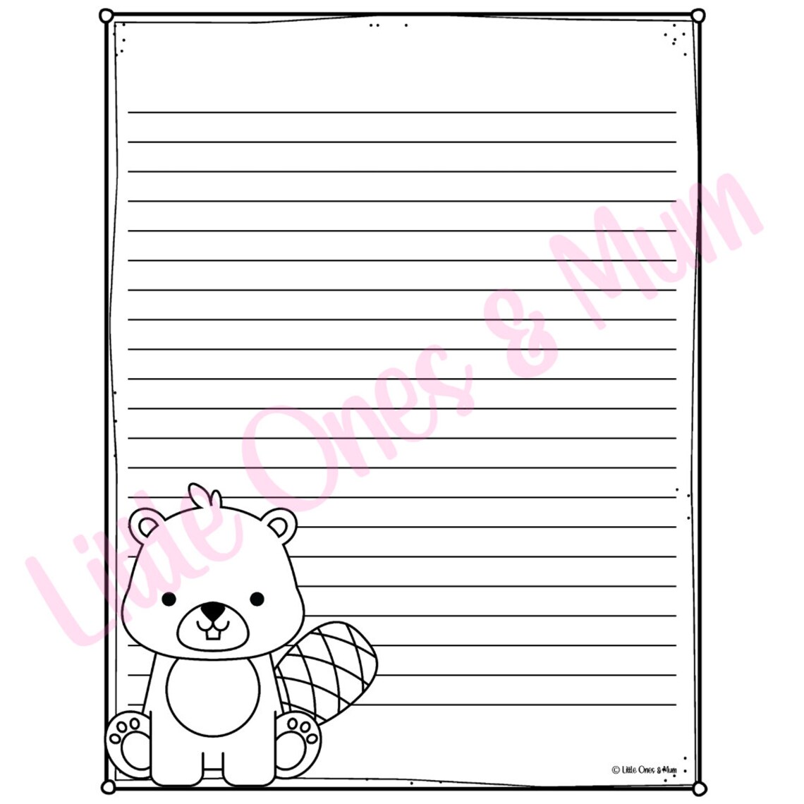 Writing Paper Woodland Animal Theme Digital Download - Etsy