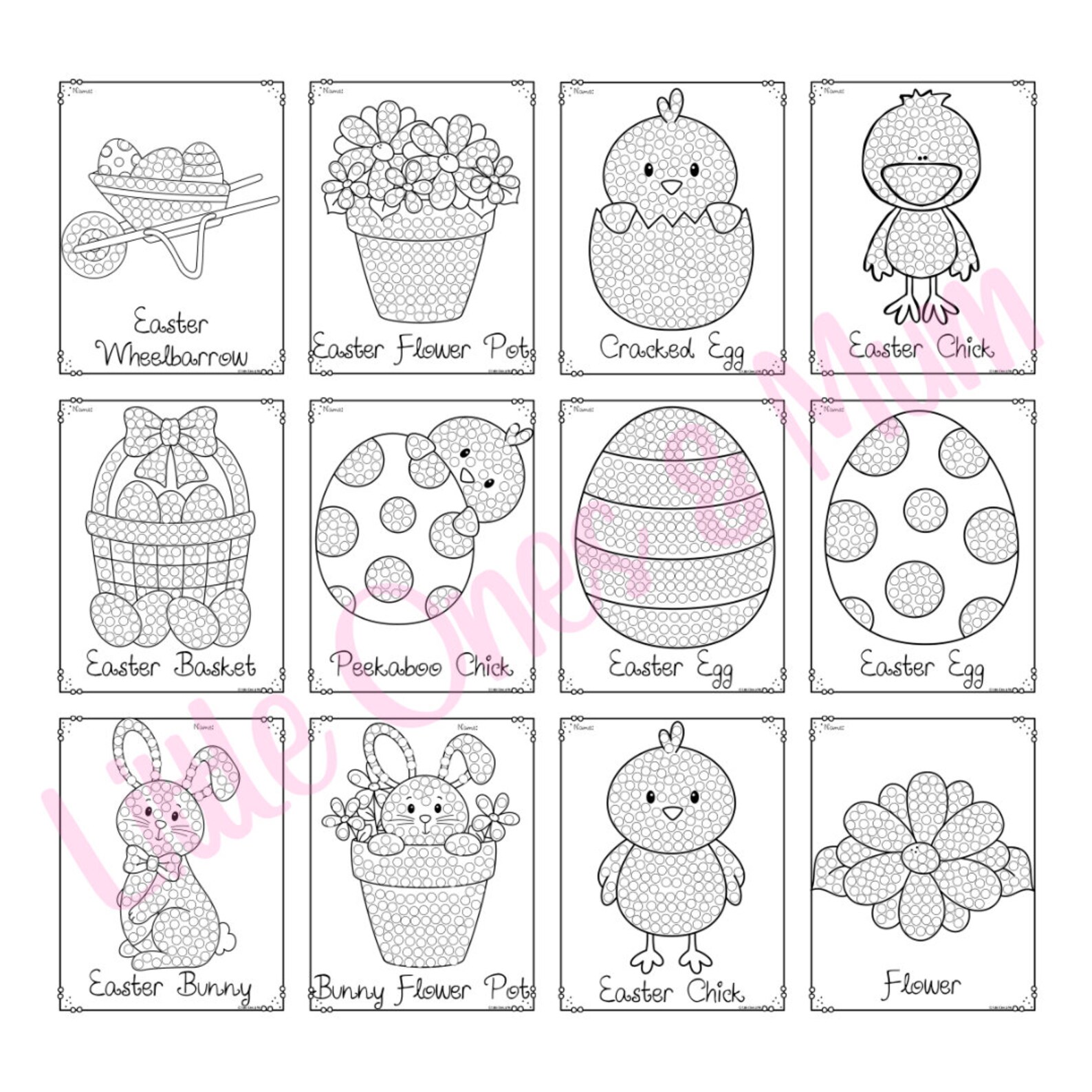 Q-tip Dot Painting Easter Activities - Etsy