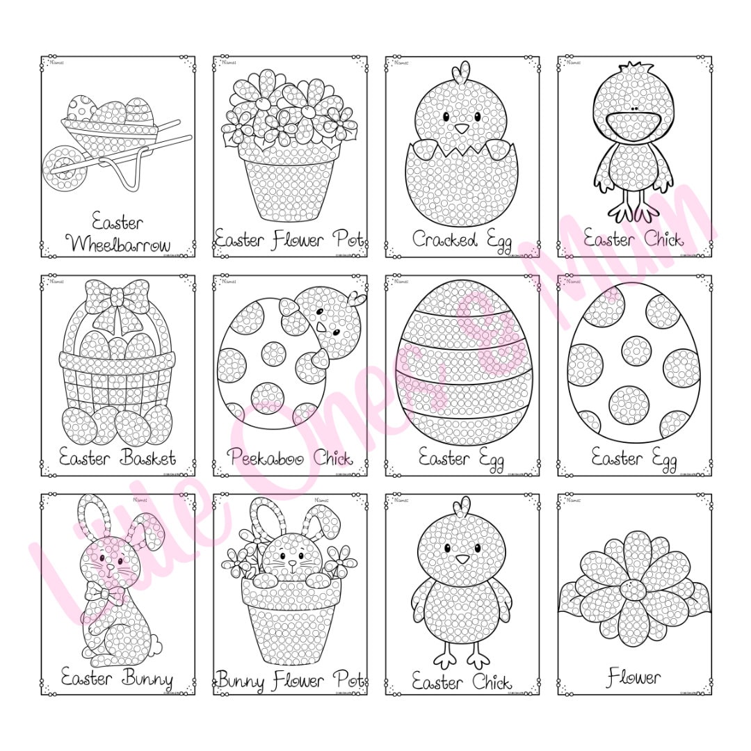 Q-tip Dot Painting Easter Activities - Etsy