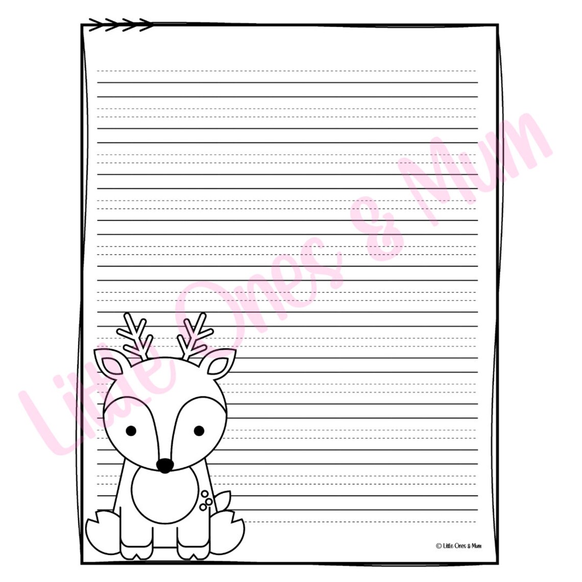 Writing Paper Woodland Animal Theme Digital Download - Etsy