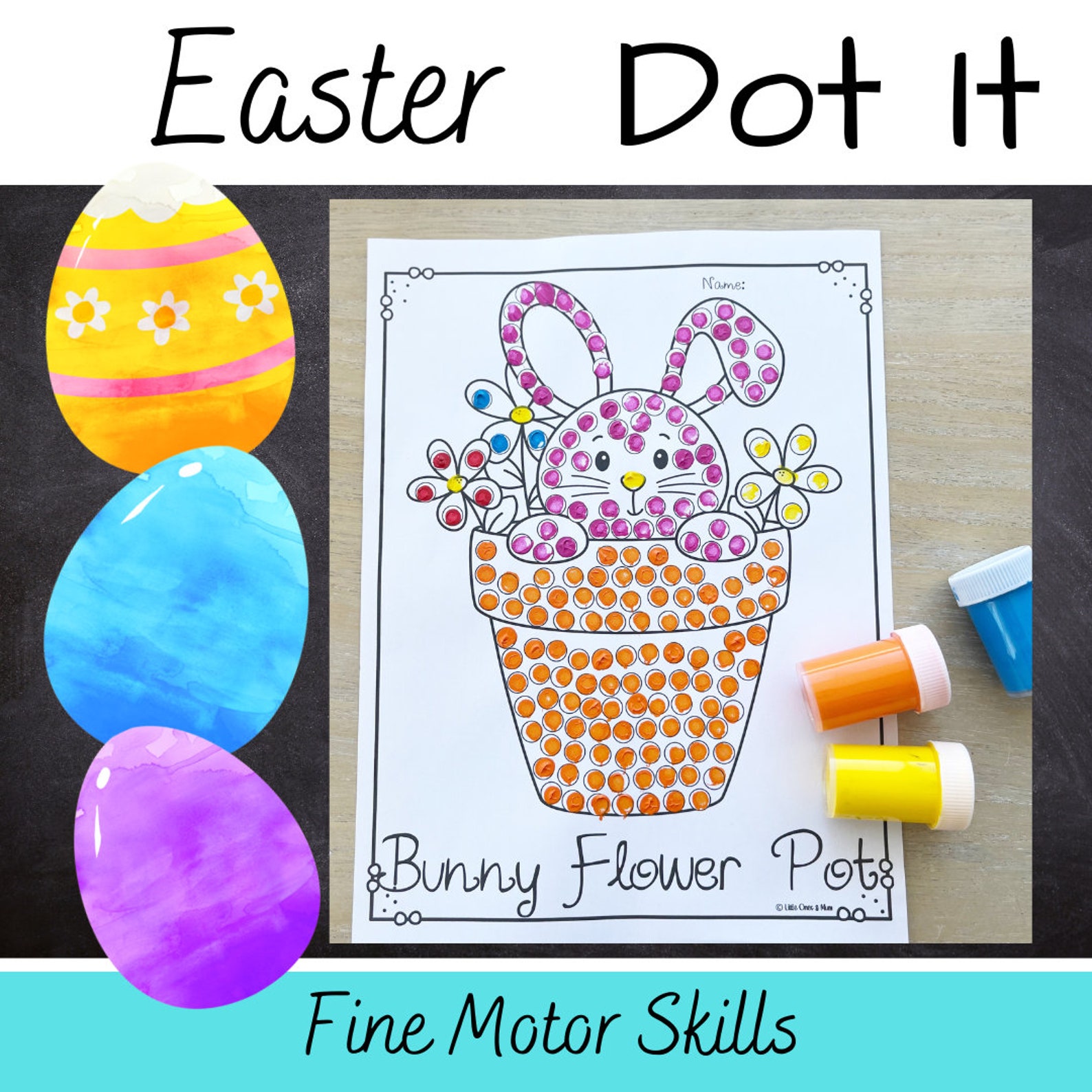 Q-tip Dot Painting Easter Activities - Etsy