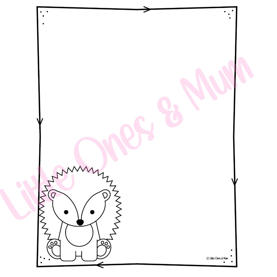 Writing Paper Woodland Animal Theme Digital Download - Etsy