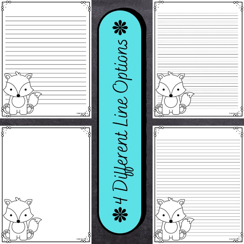 Writing Paper Woodland Animal Theme Digital Download - Etsy