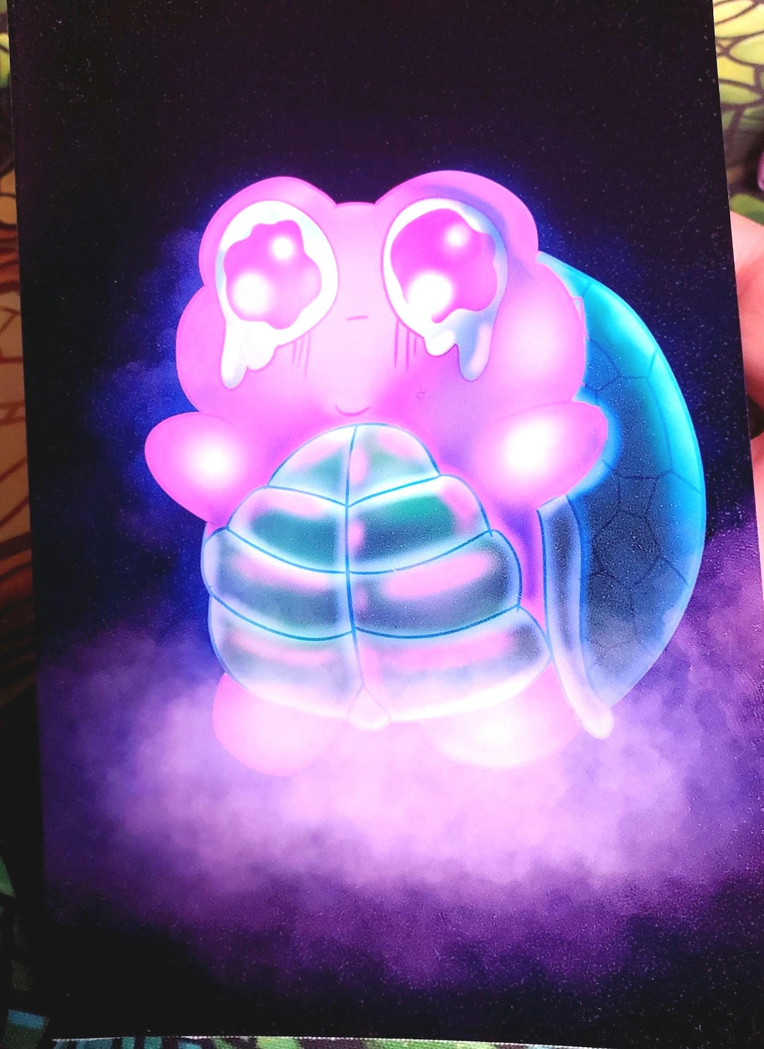 Sad Ghost Turtle Art Print! 4x6 Inches Glossy Photo Paper- Cute Sad ...