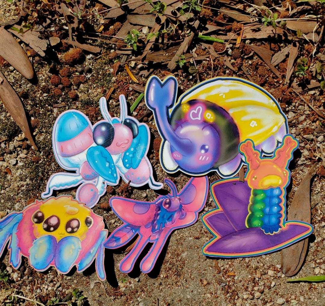 Pride Bug Stickers! Non-binary Beetle - Rainbow Caterpillar - Bi Moth ...