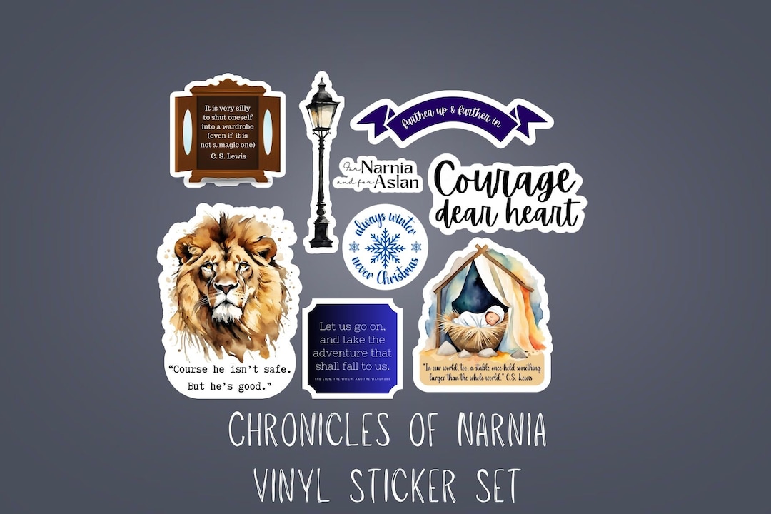 Chronicles of Narnia Water-resistant Vinyl Sticker Set: CS Lewis, Aslan ...