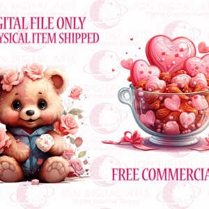 Valentines Day Clipart | Painted Valentines Clipart | Valentines Day ...