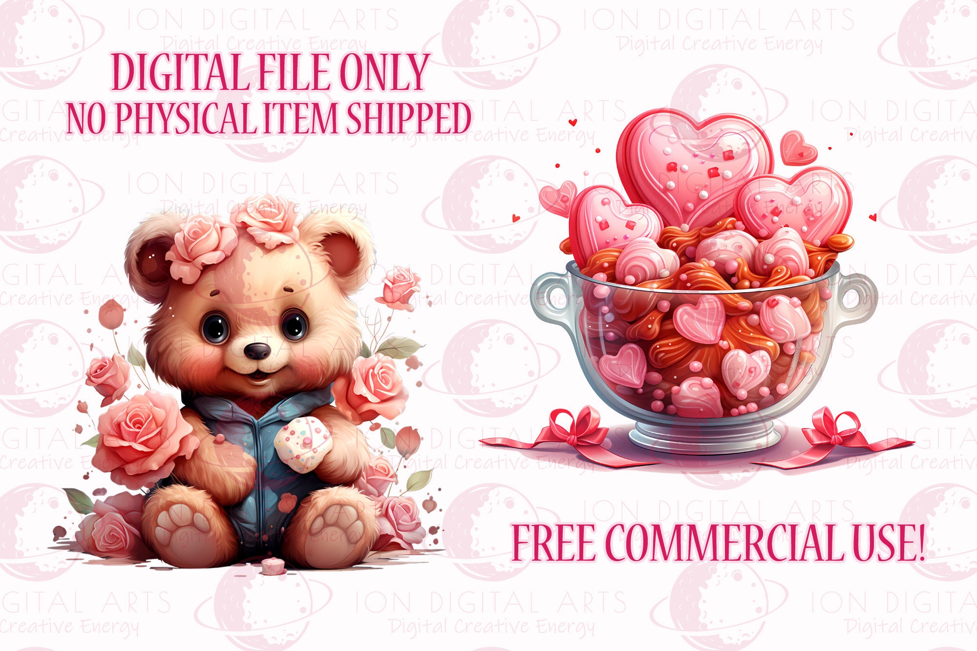 Valentines Day Clipart | Painted Valentines Clipart | Valentines Day ...