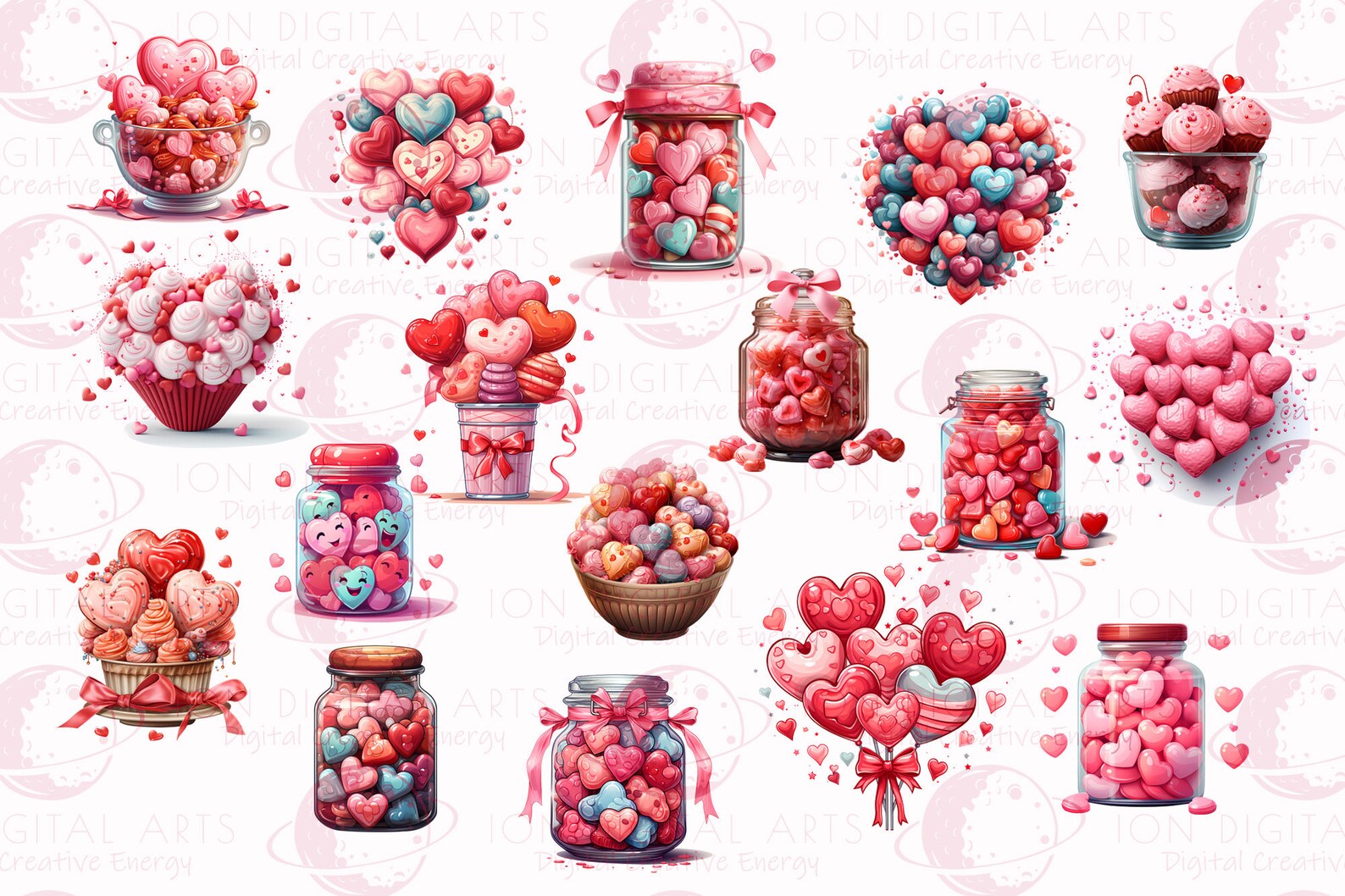 Valentines Day Clipart Painted Valentines Clipart Valentines Day ...