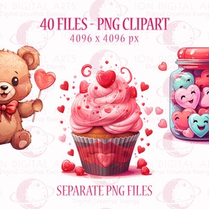 Valentines Day Clipart | Painted Valentines Clipart | Valentines Day ...