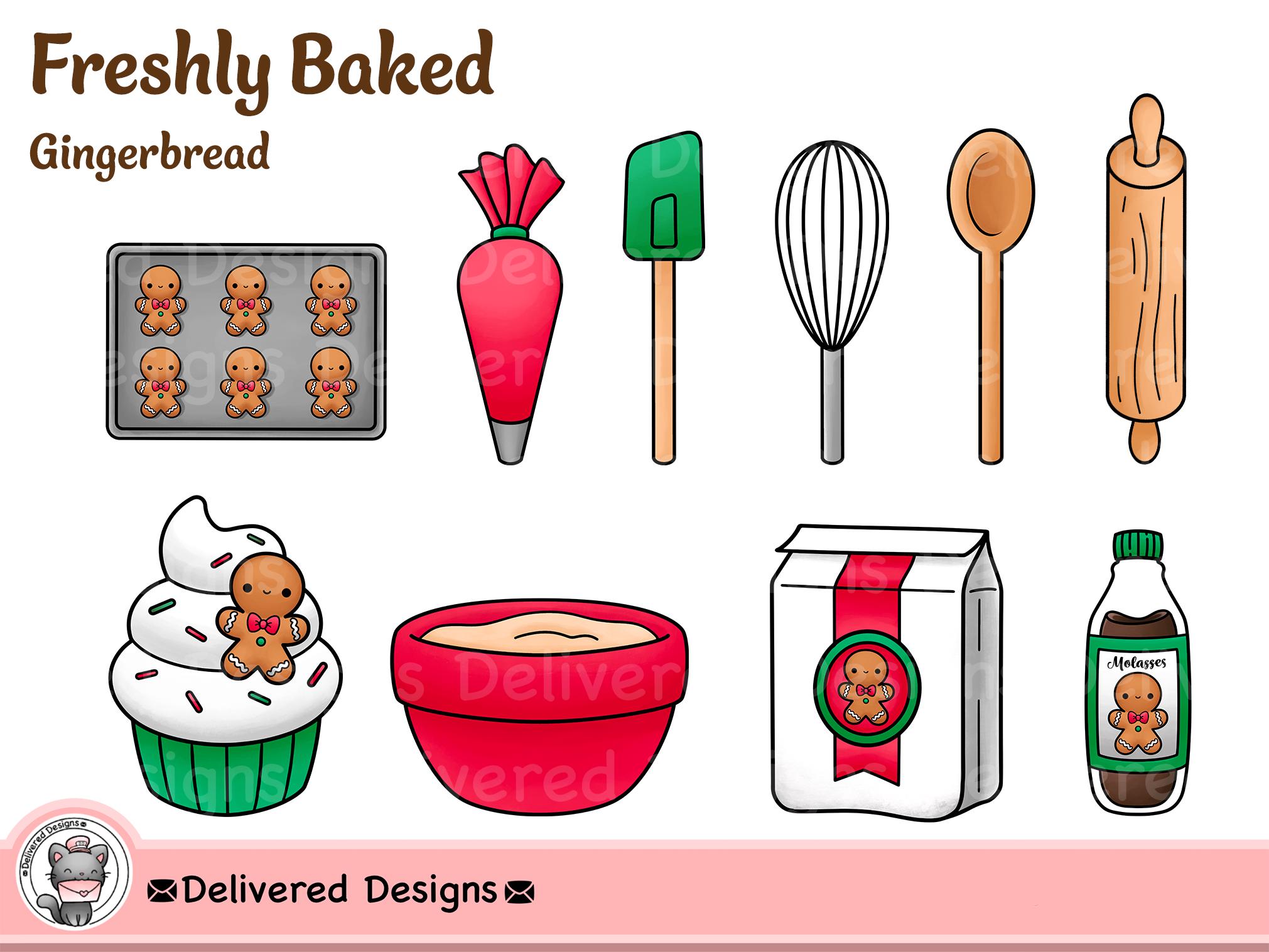 Digital Clipart Christmas Gingerbread - Etsy