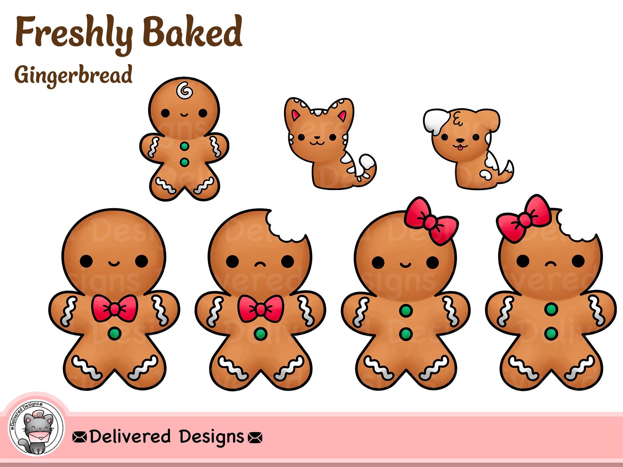 Digital Clipart Christmas Gingerbread - Etsy