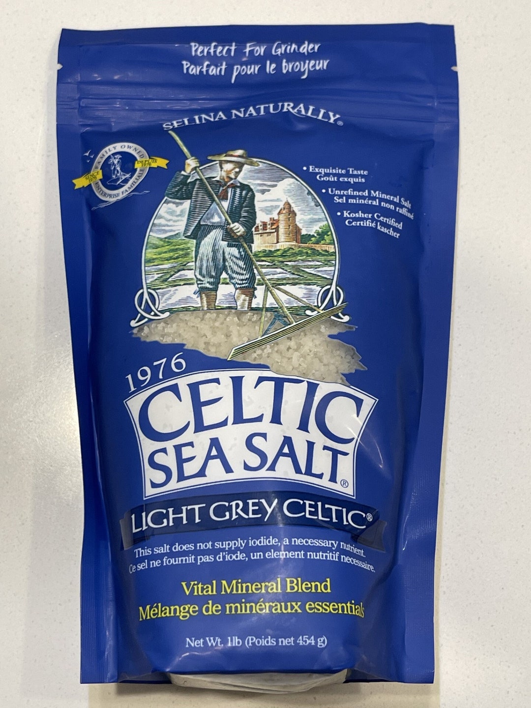 Light Grey Celtic Sea Salt 1lb 16oz- Classic Sea Salt, Cooking ...