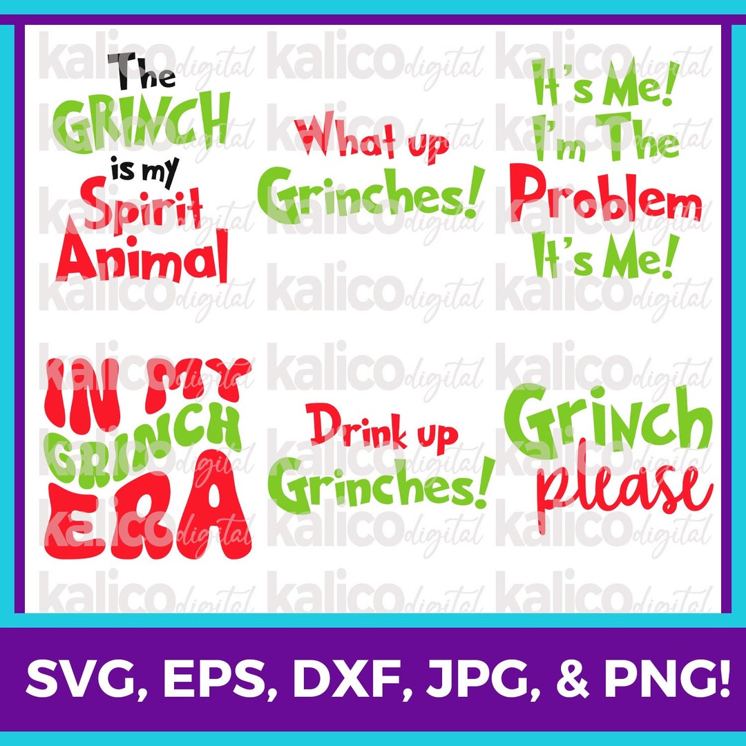 Grinch SVG Grinch Sayings Svg Cricut Grinch Svg - Etsy UK