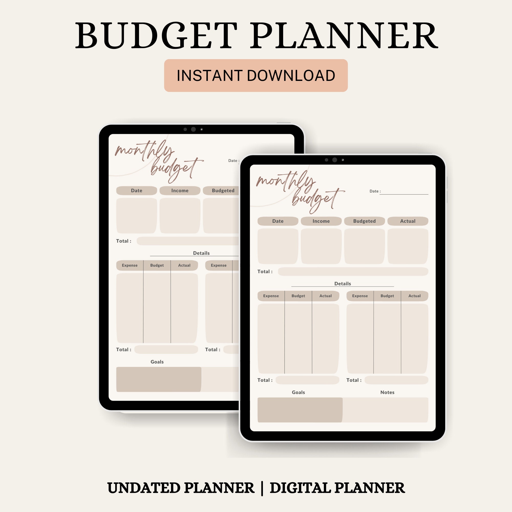 Budget Planner Digital Planner Printable Planner Printables Finance ...