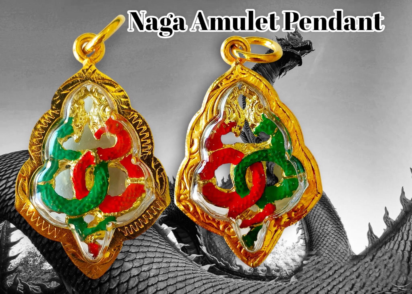 Beautiful Phaya Nak Naga Big Snake Amulet Pendant Thai Amulet Life ...