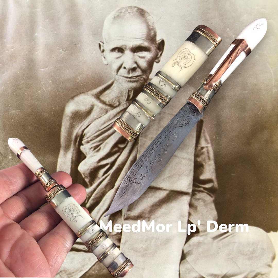 LP Derm Meed Mor Knife Amulet: Wat Nong Pho Yantra Blade Talisman - Etsy