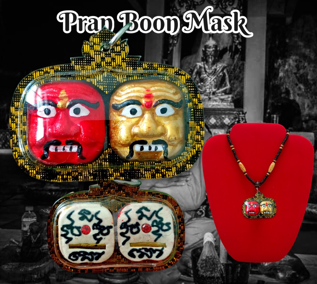 2face Thai Amulet: Phan Boon Red Gold Charm With Necklace - Etsy